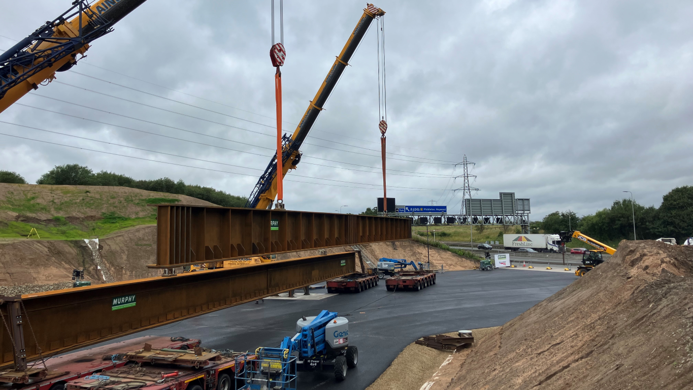 Giant beams delivered ahead of M62 bridge rebuild