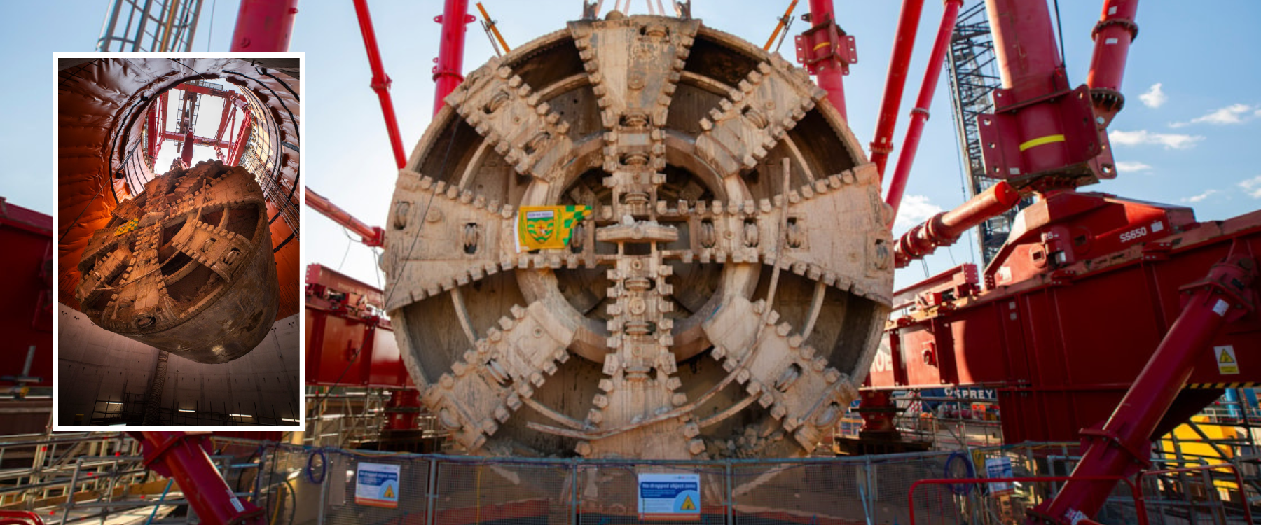 HS2 tunnelling machine lifted from ground after drive under capital