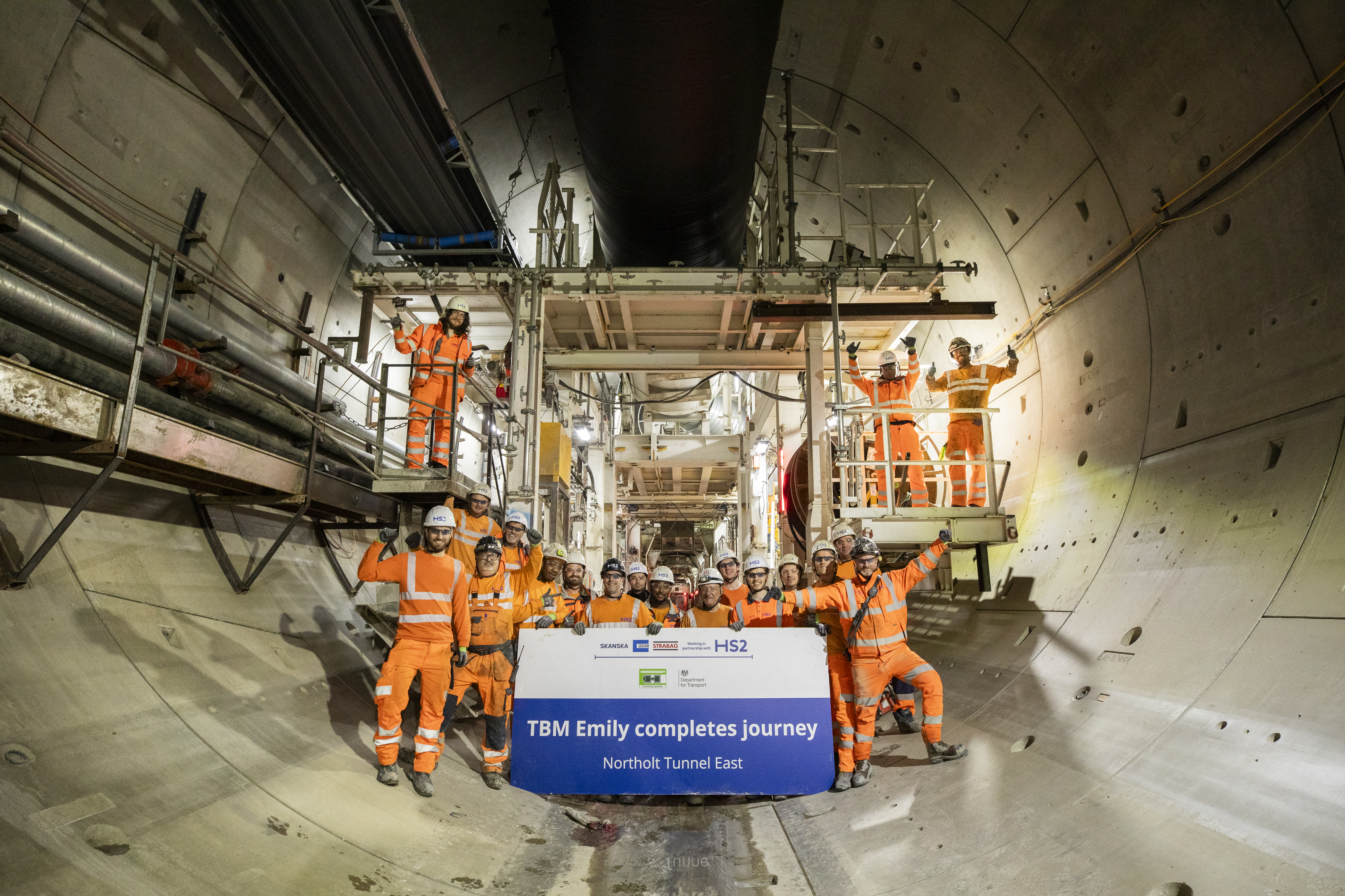 Third HS2 tunnelling machine completes drive beneath London